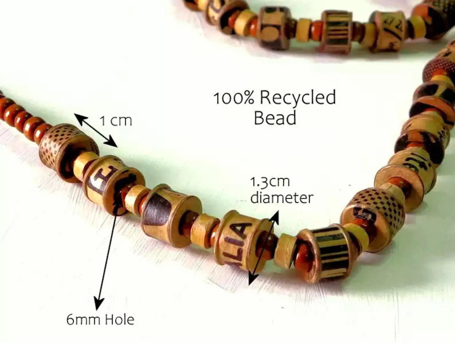 Paper Beads TUTORIAL: Cardboard Beads, Bead Making, Paper Crafting ...