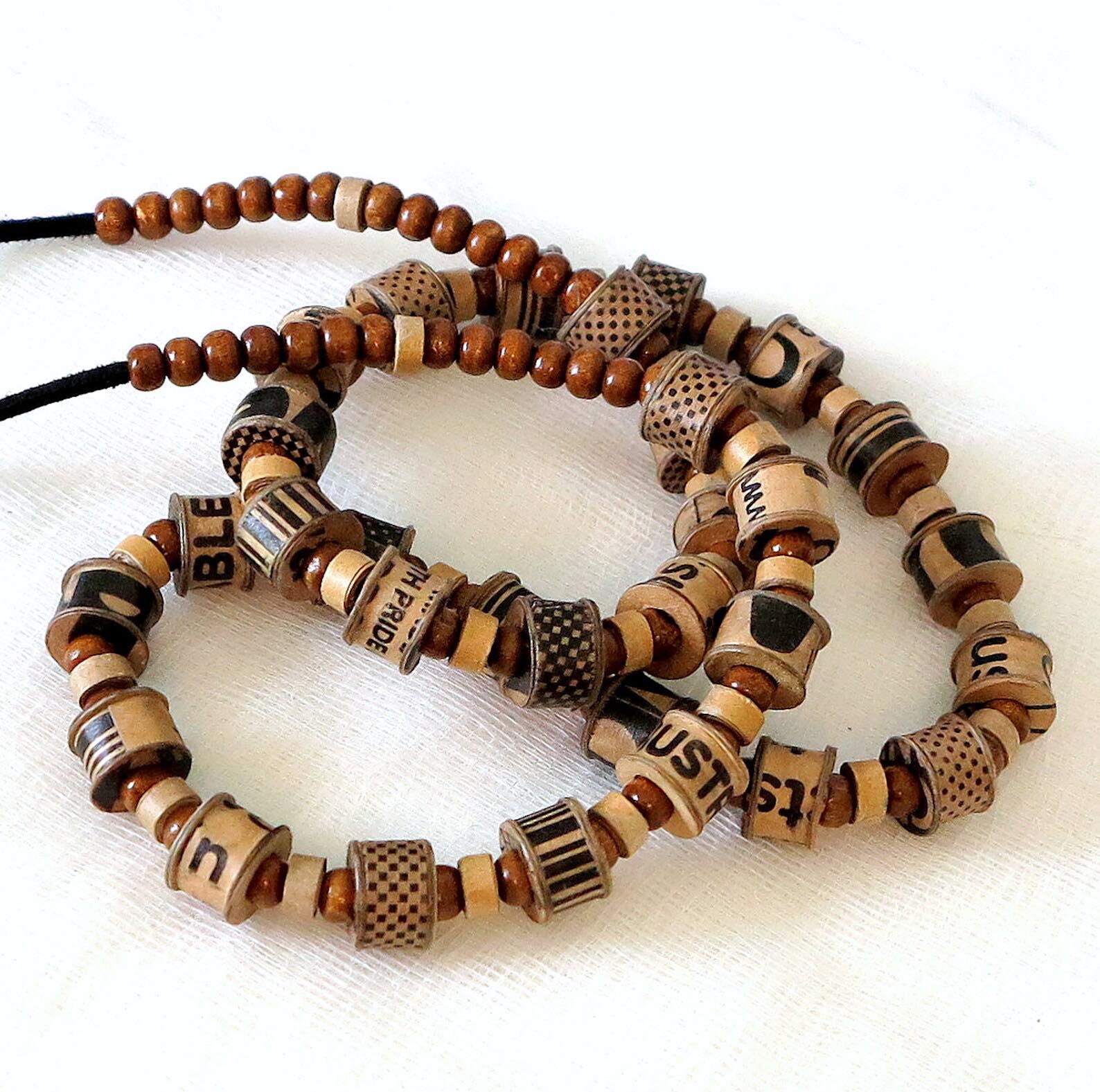 Paper Beads TUTORIAL: Cardboard Beads, Bead Making, Paper Crafting ...