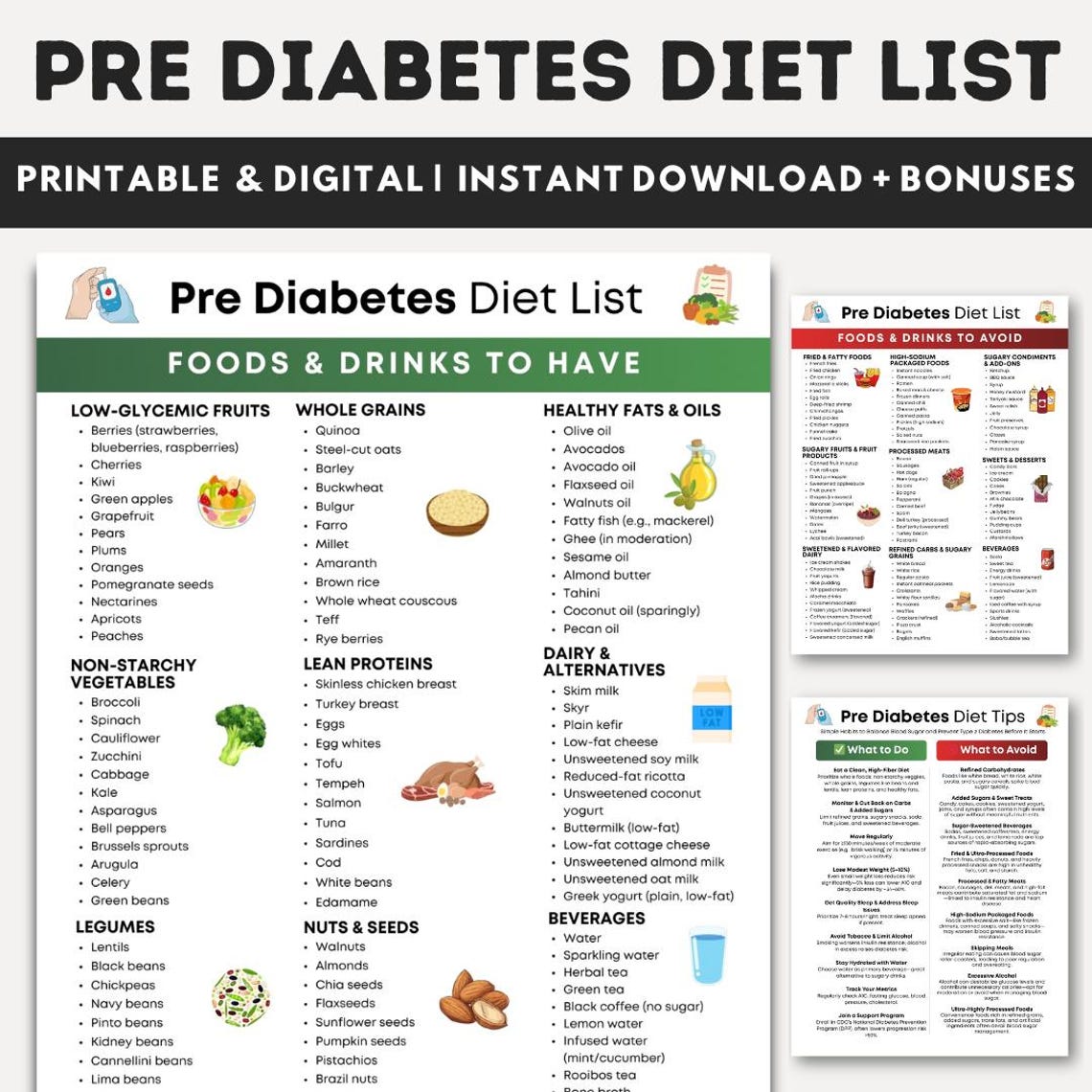 Pre Diabetes Food List, Pre Diabetic Diet Food Chart, Pre Diabetes Diet ...