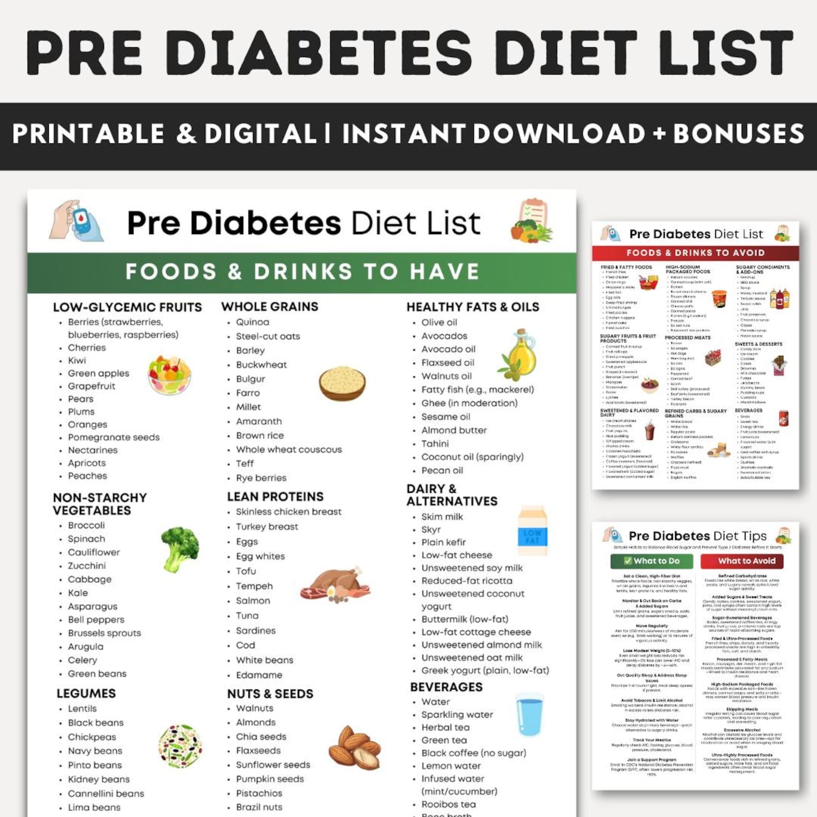 Pre Diabetes Food List, Pre Diabetic Diet Food Chart, Pre Diabetes Diet ...