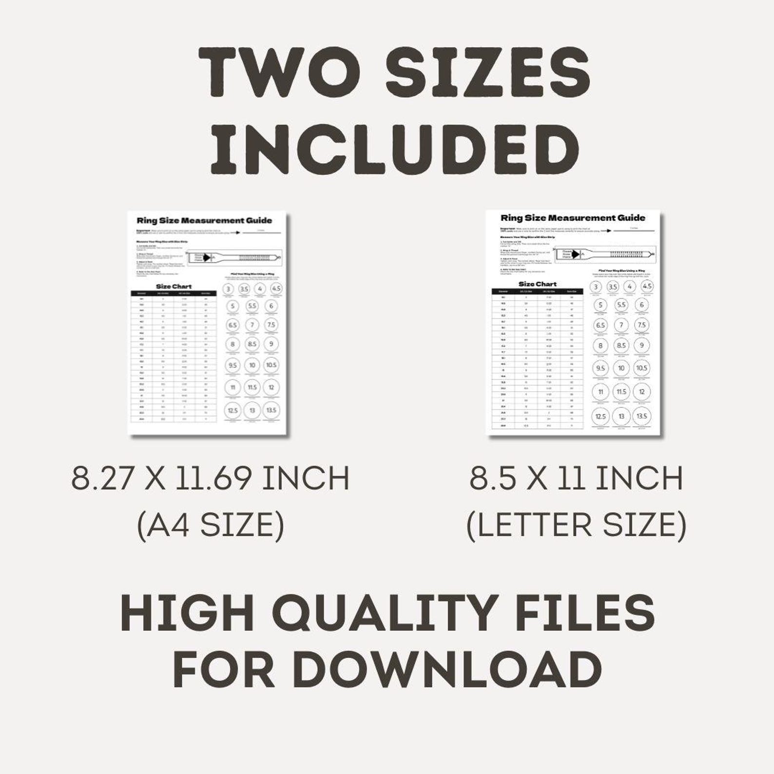 Printable Ring Size Chart, Ring Sizer Tool, Find Your Ring Size ...