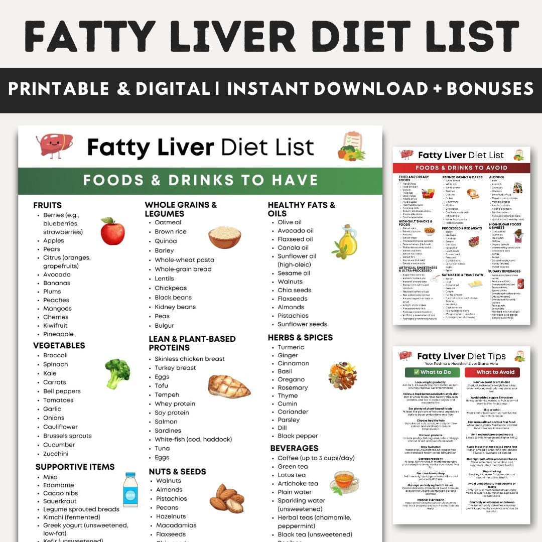 Fatty Liver Diet Food List, Healthy Liver Diet Chart, Liver Friendly ...