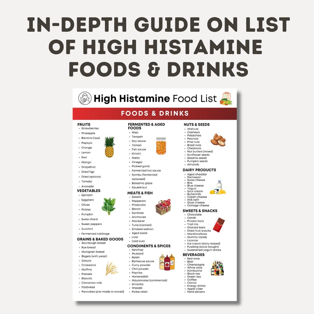 High Histamine Foods List, Low Histamine Diet, Histamine Intolerance ...