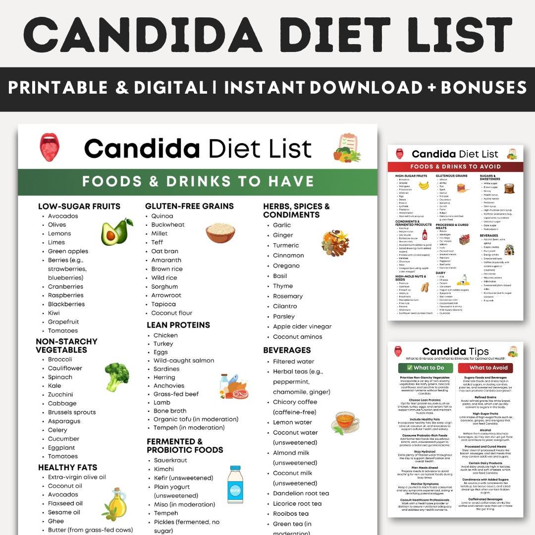 Candida Diet Food List, Yeast Infection Diet, Candida Cleanse Diet Plan ...