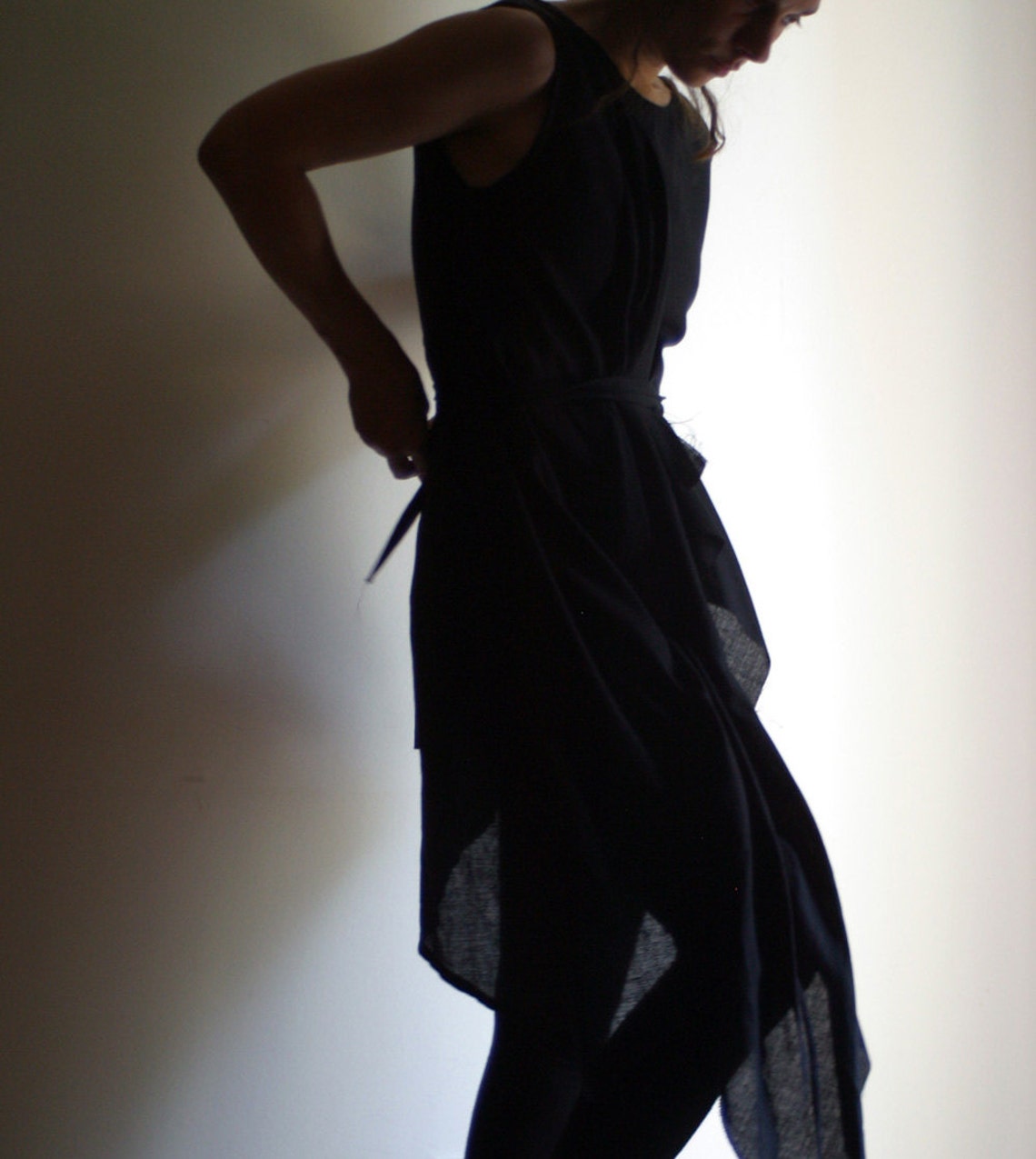 Linen Tunic Dress Asymmetrical Tunic Minimalist Design by ...