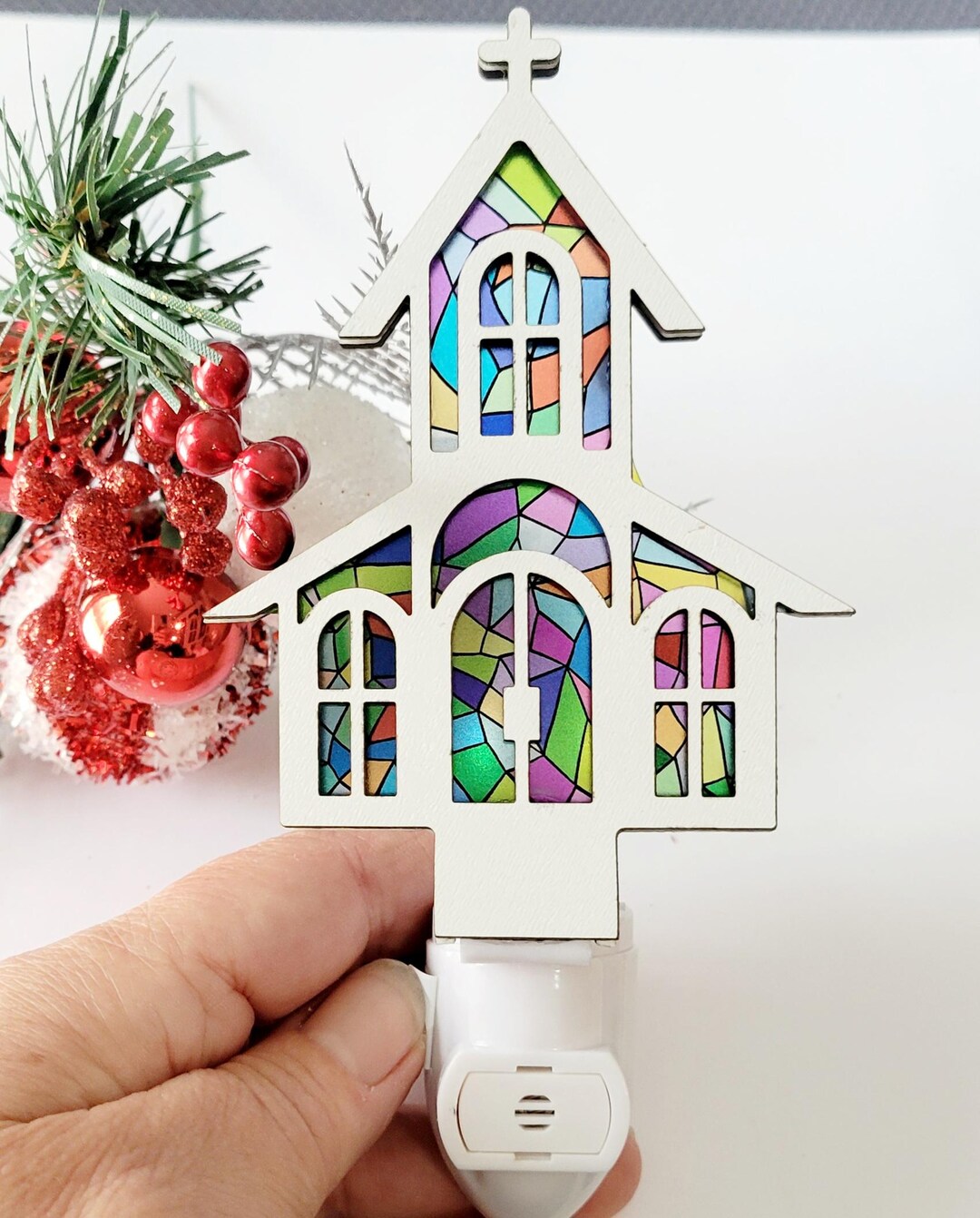Church Night Light • Religious Night Light •faith Base Gifts ...