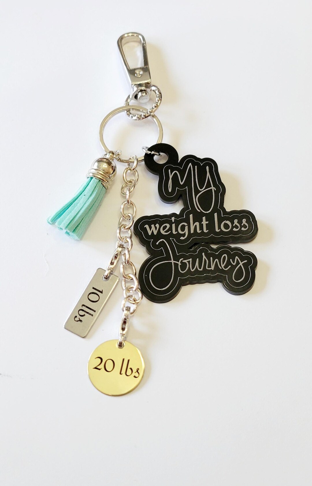 Weight Loss Keychain • Motivational Gifts • Goal Tags • Gift for Mom ...