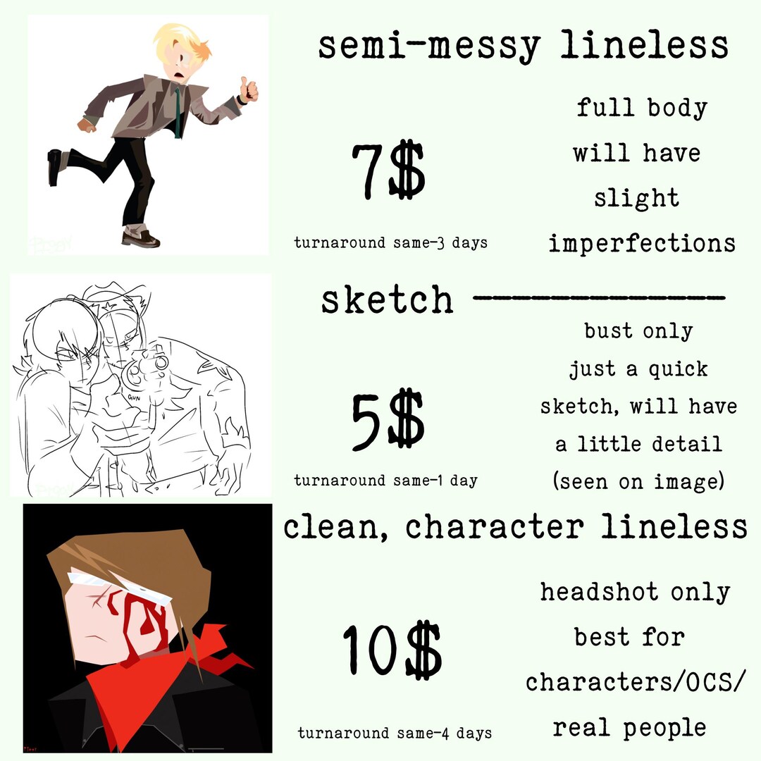 Cheap Simple Commissions — Ocs, Characters, Real People, Etc - Etsy