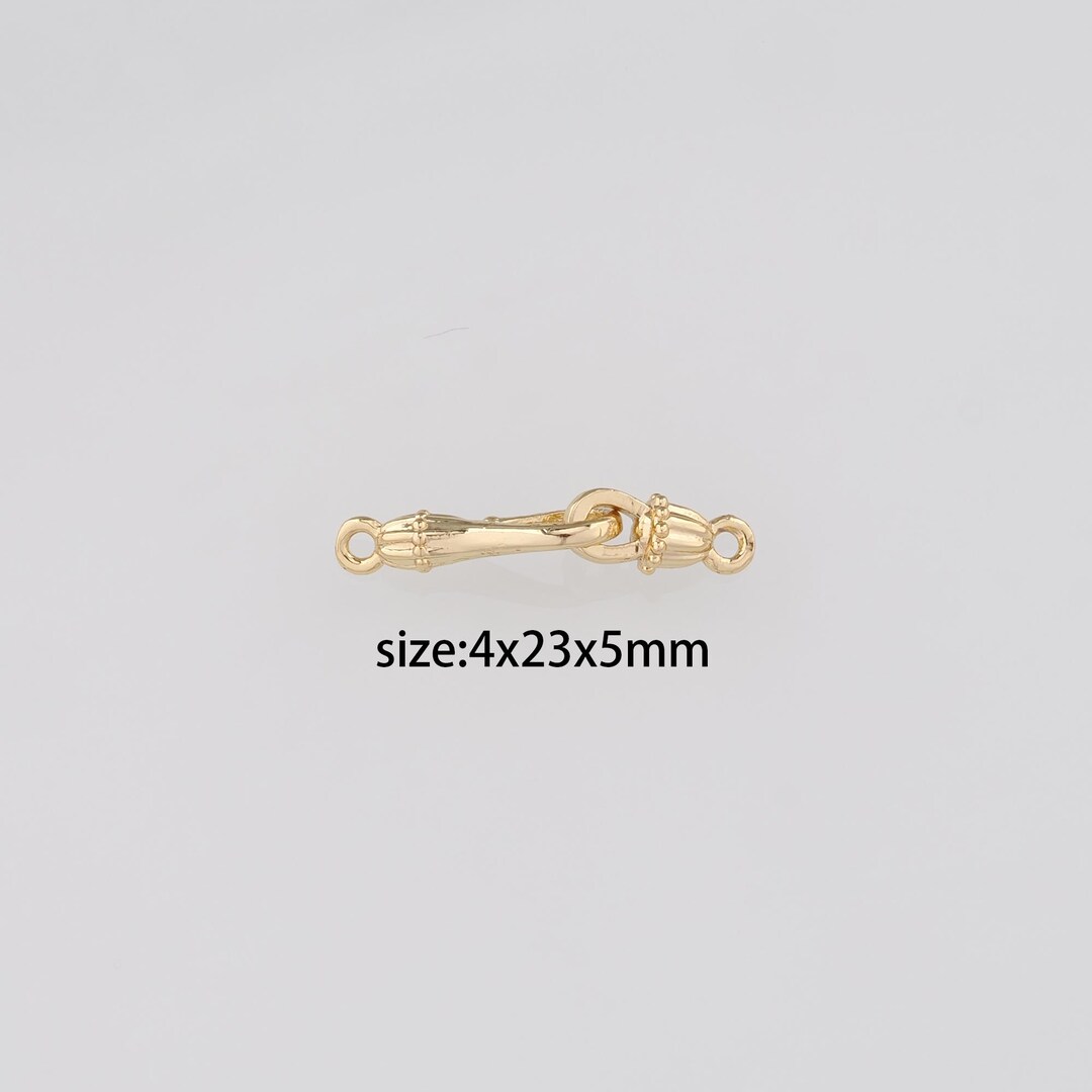 18K Gold Filled Necklace End Clasp,hook Clasp Lock for DIY Jewelry ...