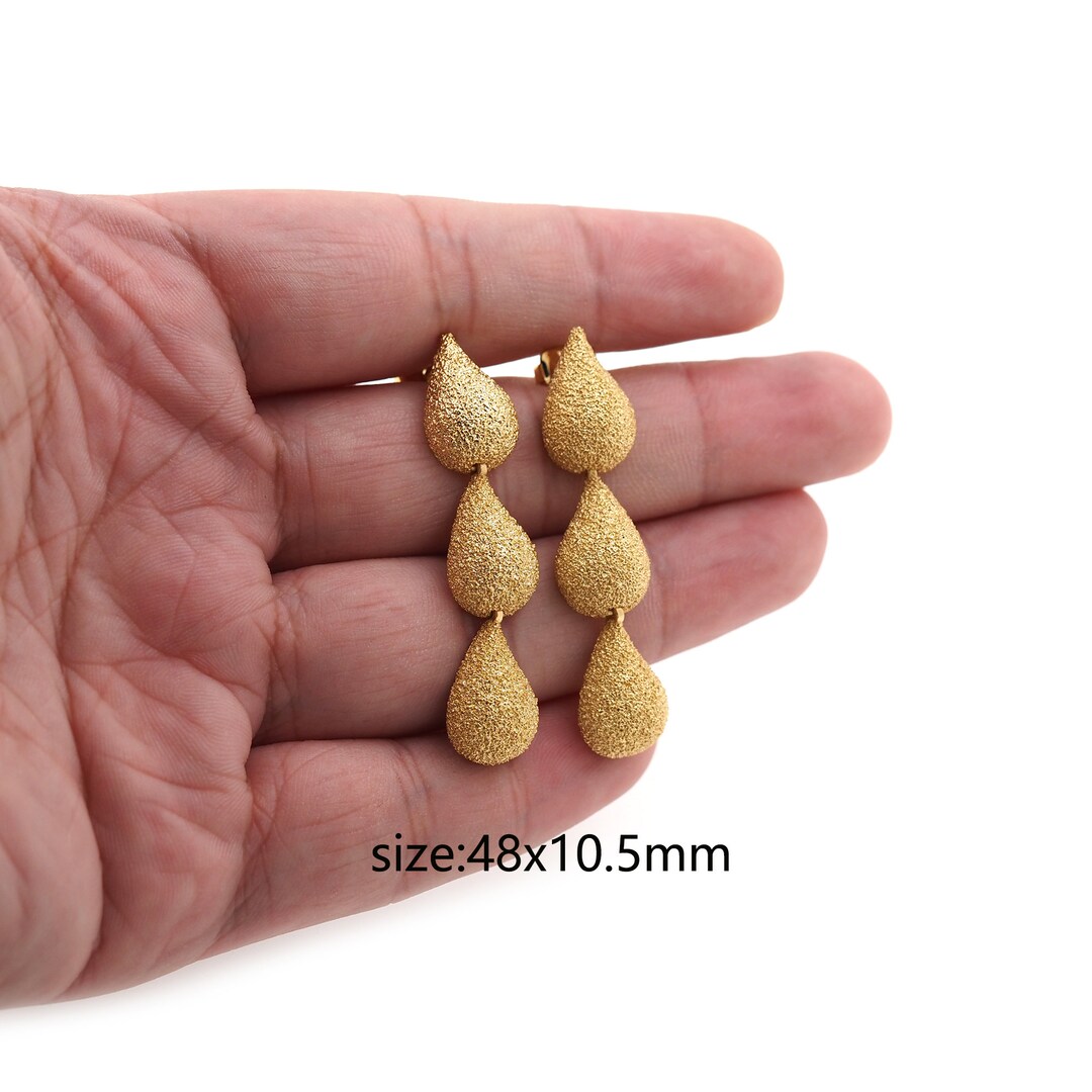 18K Gold Filled Water Drop Stud Earrings,dainty Earrings,everyday ...