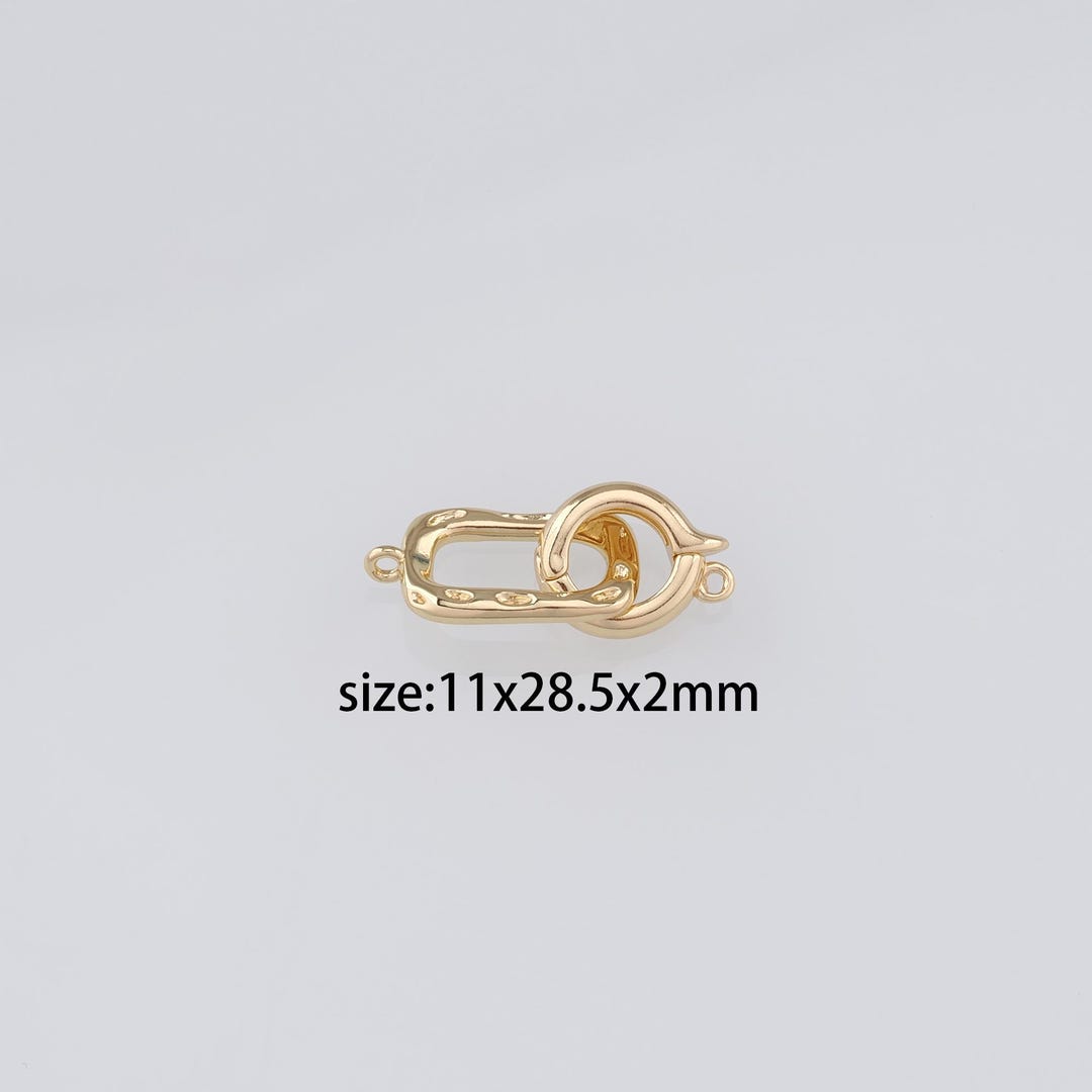 18K Gold Filled Necklace Clasp,hook Clasps,dainty Push Gate Clasp Lock ...