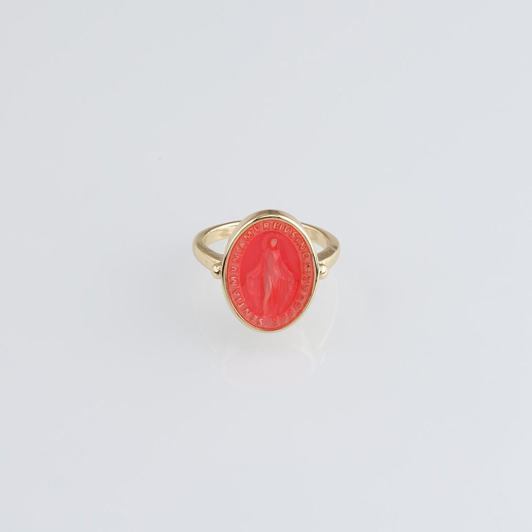 18K Gold Filled Virgin Mary Rings,religious Ring,adjustable Ring,dainty ...