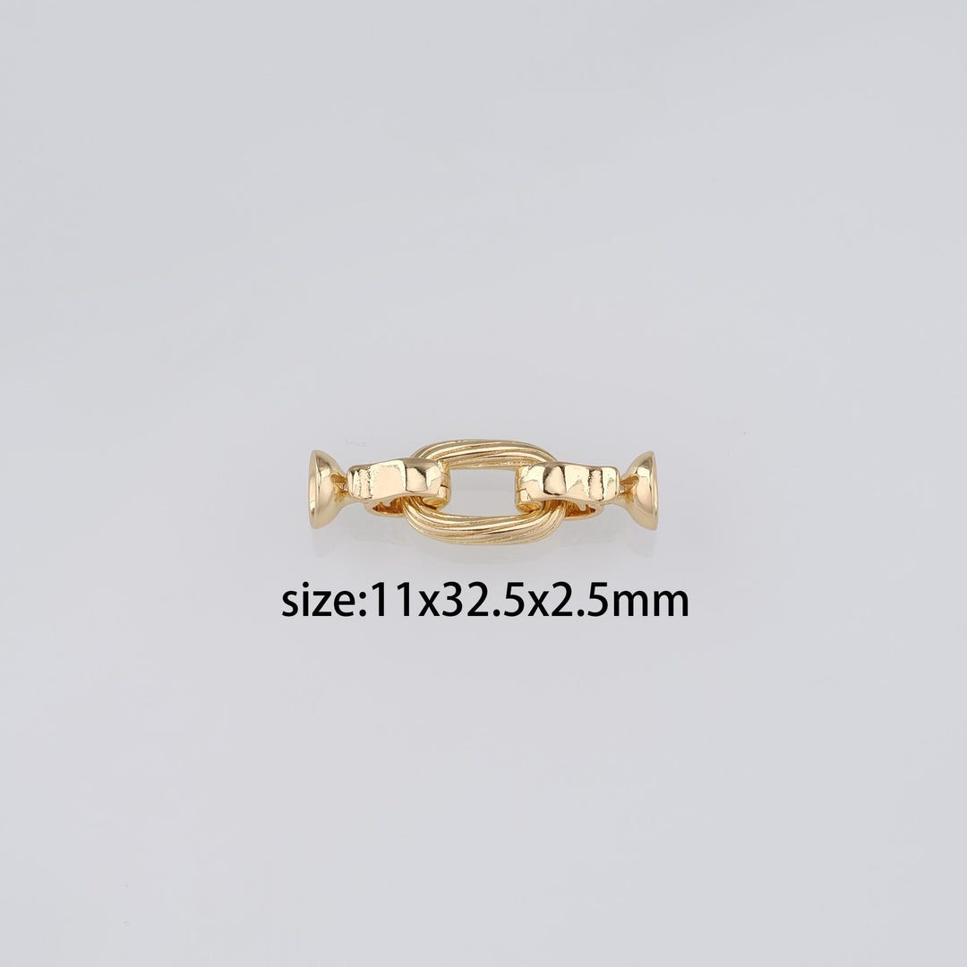 18K Gold Filled End Clasp,hook Clasps,connector End Cap Clasp for DIY ...