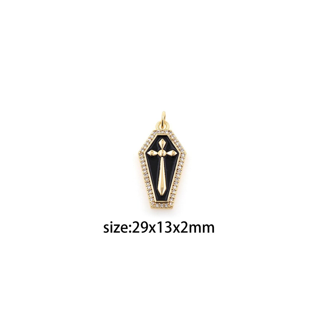 Enamel Cross Charm,18k Gold Filled Cross Pendant,religious Earrings ...