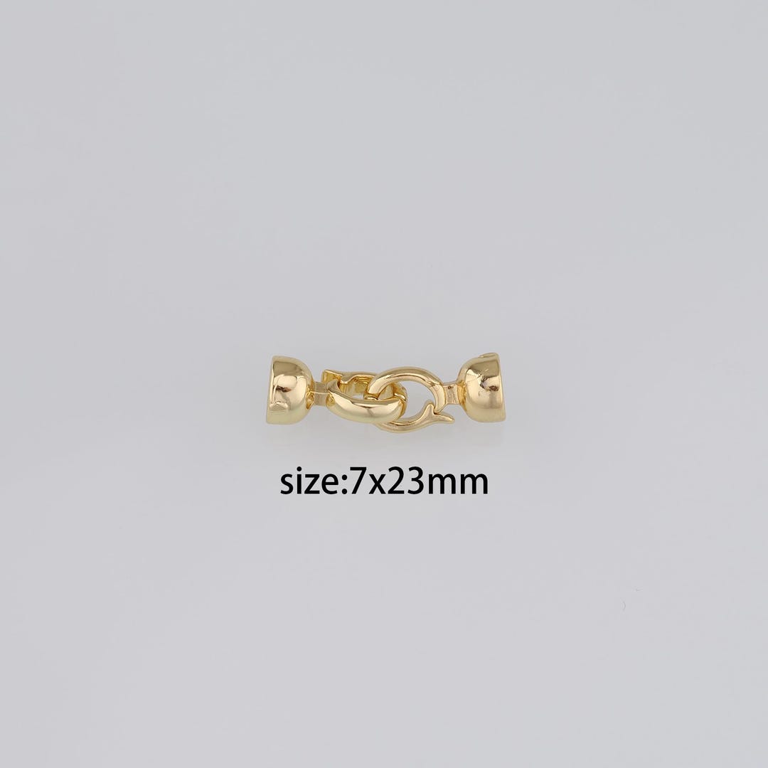 5pcs 18K Gold Filled End Clasp,hook Clasps,connector End Cap Clasp for ...