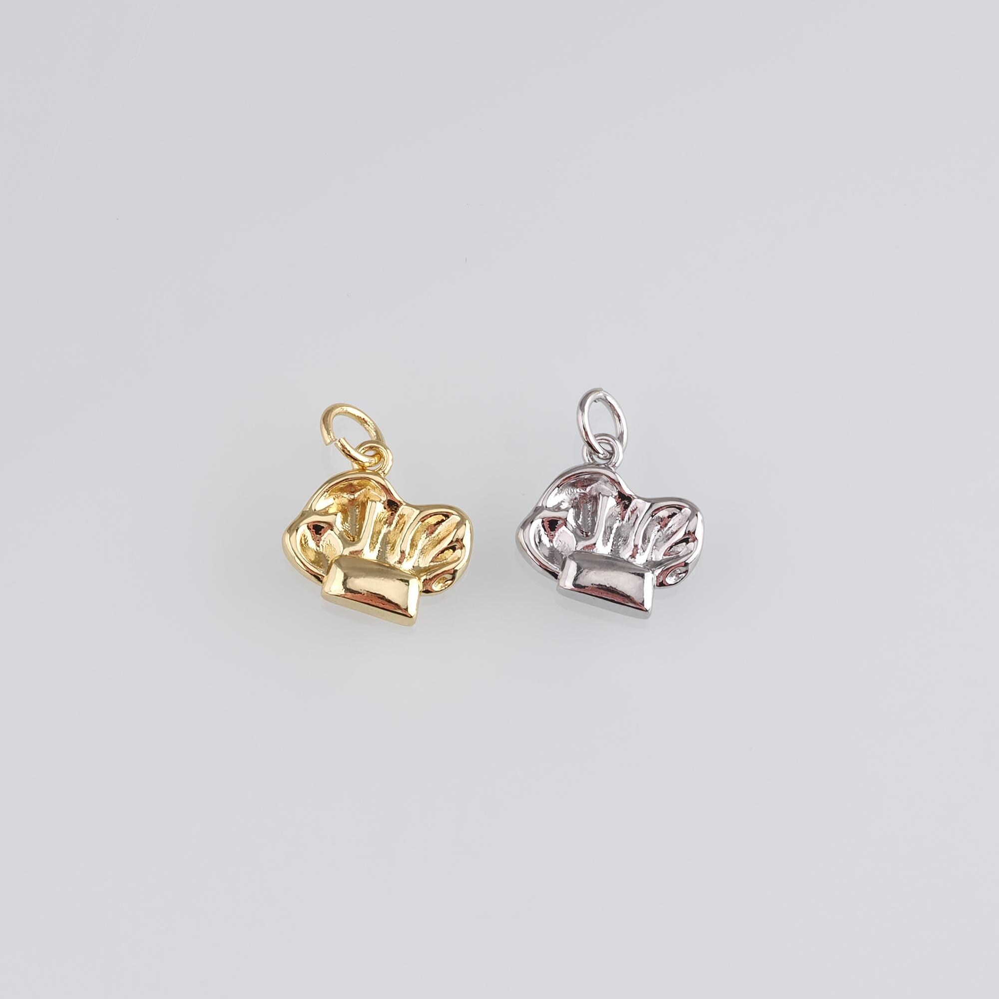 18K Gold Filled Chef Hat Pendant,cooking Charm,dainty Chef Hat Earrings ...