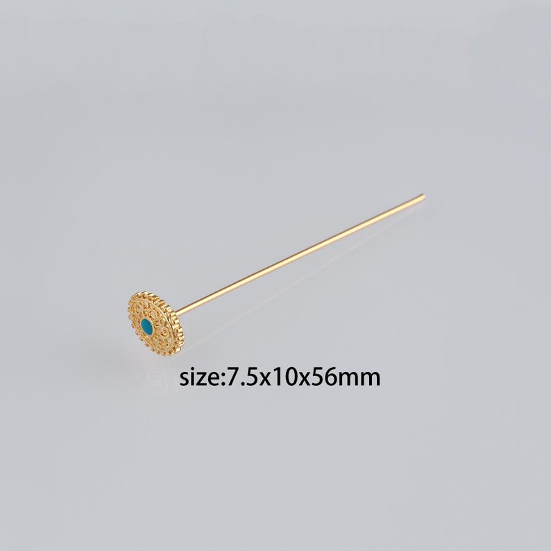 18K Gold Filled Flower Head Pins,dainty Head Pins for DIY Jewelry ...