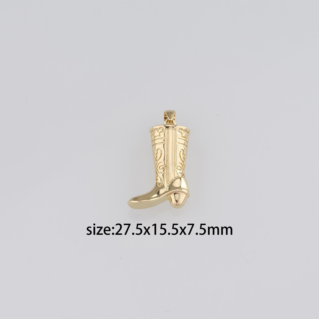 18K Gold Filled Cowboy Boots Pendant,dainty Shoe Charm Earrings ...