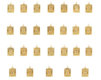 Gold Letter Charms,18k Gold Filled Letter Pendant,initial Charm ...