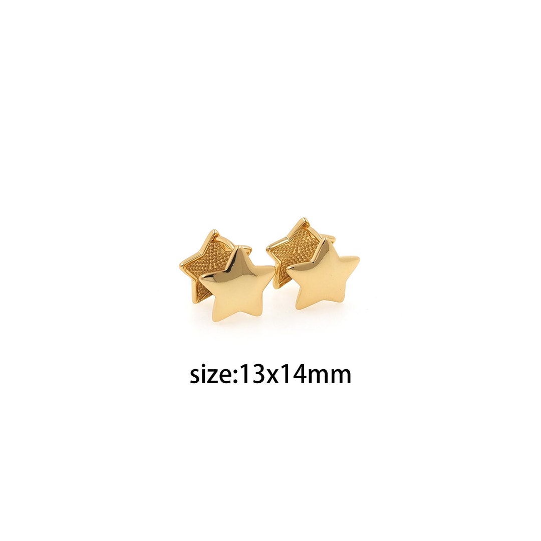 18K Gold Filled Star Hoop Earrings,dainty Hoops,gold Huggie Hoops ...