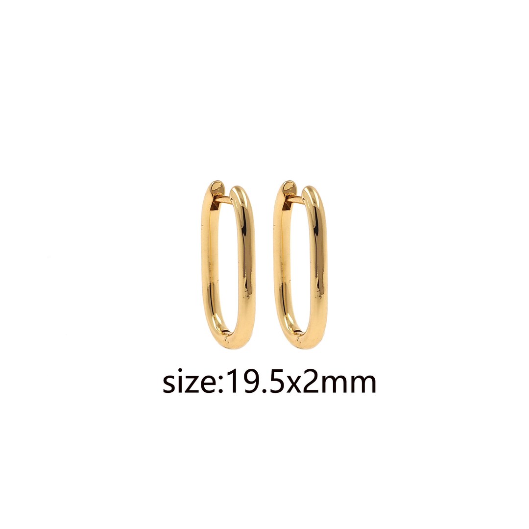 18K Gold Filled U Shaped Hoops Earrings,dainty Hoops,gold Huggies Hoop ...
