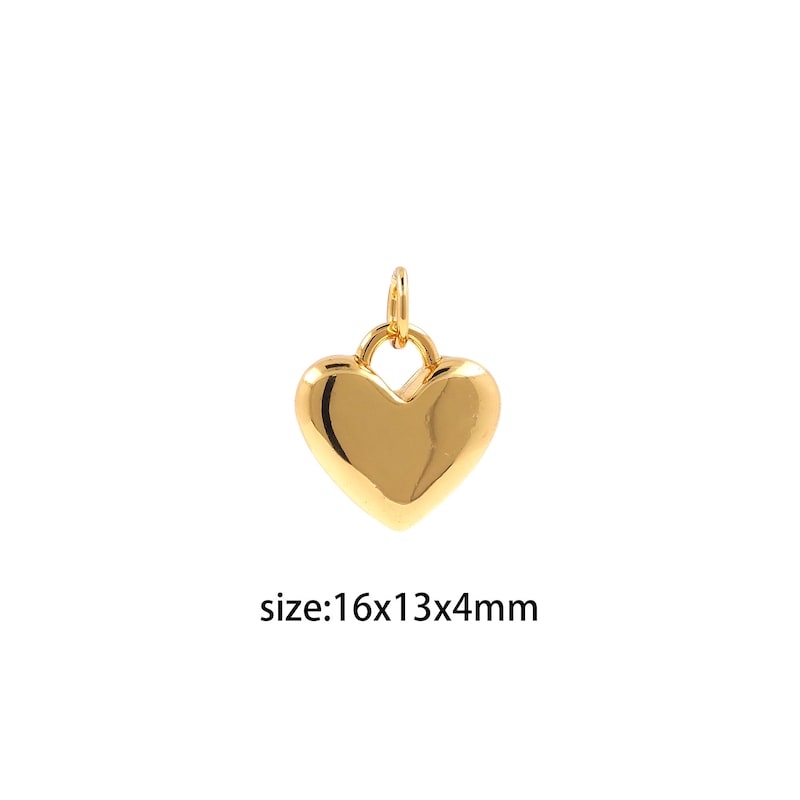 Gold Fill Heart Pendants - Etsy UK