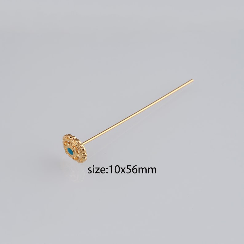 18K Gold Filled Flower Head Pins,dainty Head Pins for DIY Jewelry ...