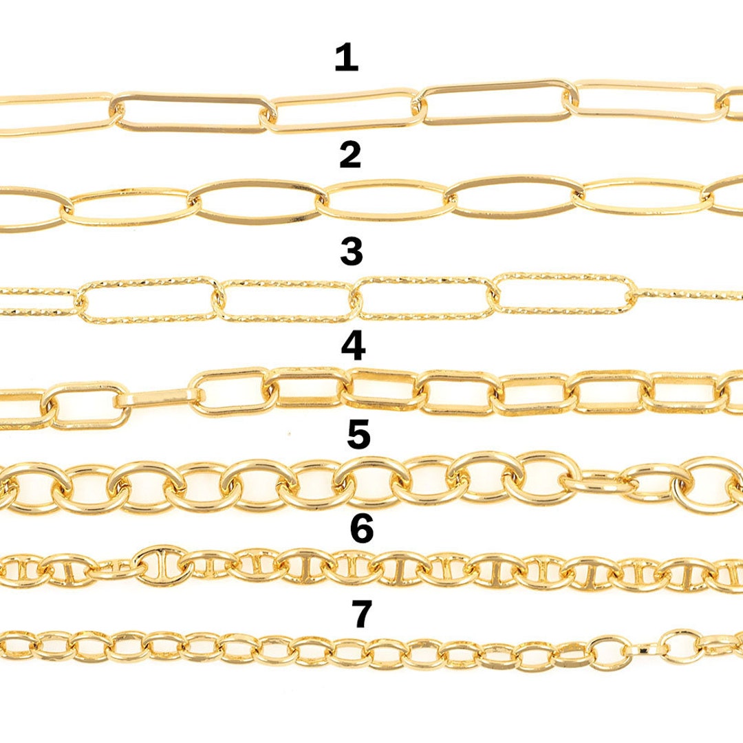 18K Gold Filled Paper Clip Chain Necklace,dainty Link Chain,gold Oval ...