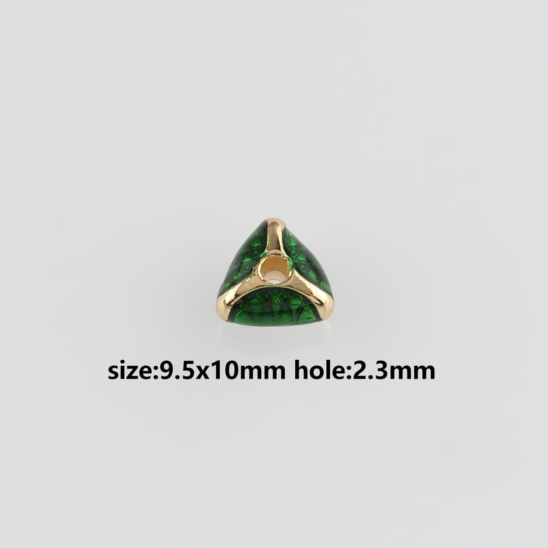 24K Gold Filled Triangle Spacer Beads,enamel Triangle Spacer Beads,diy ...