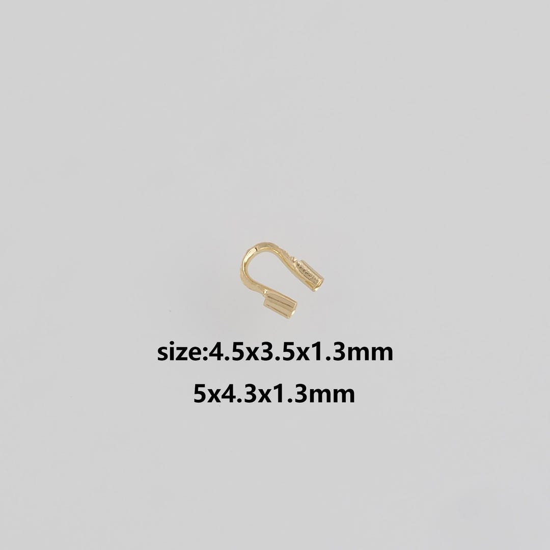 50pcs 18K Gold Filled U Shape Positioning Tube Beads,positioning Beads ...