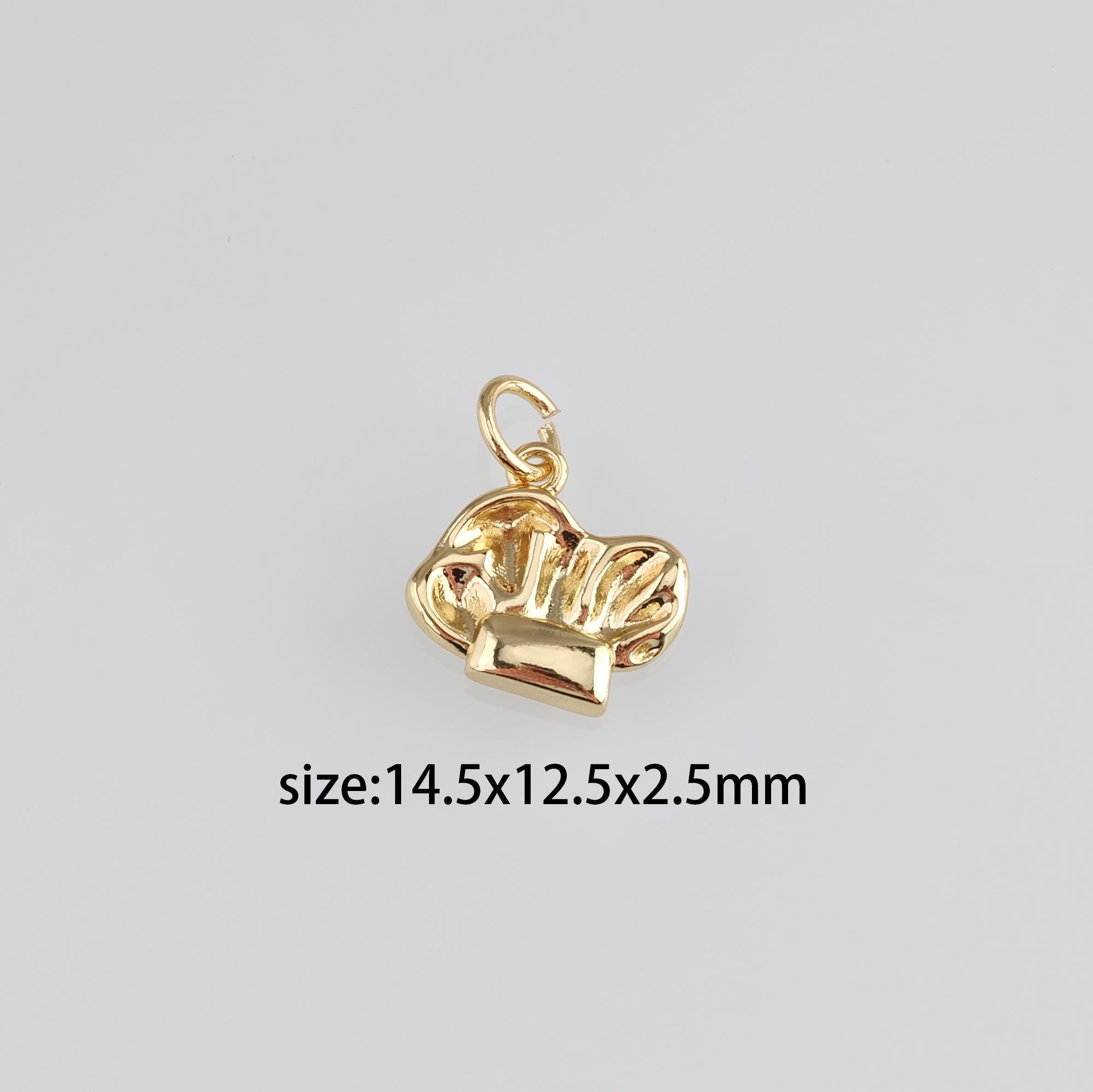 18K Gold Filled Chef Hat Pendant,cooking Charm,dainty Chef Hat Earrings ...