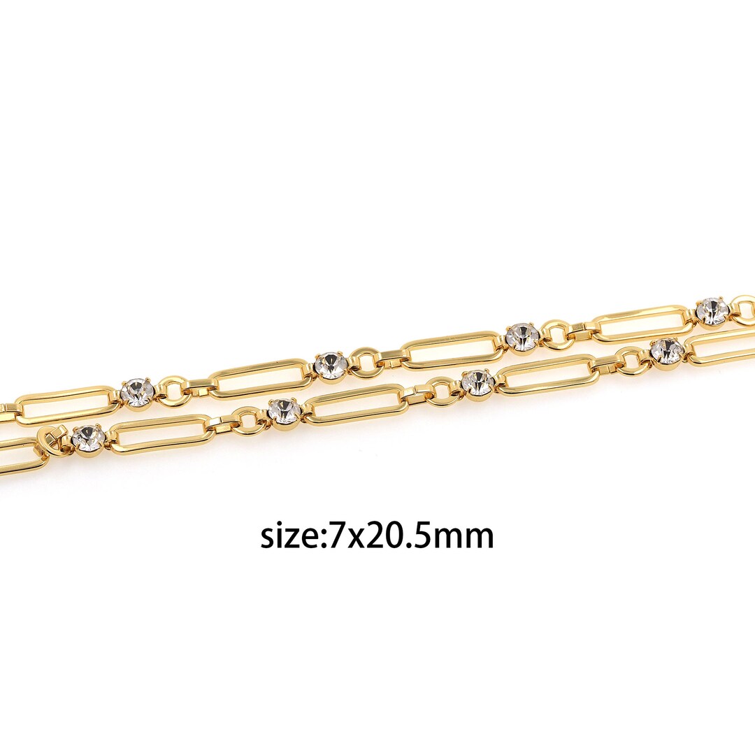 18K Gold Filled Rectangle Link Necklace,paper Clip Chain,minimalist ...