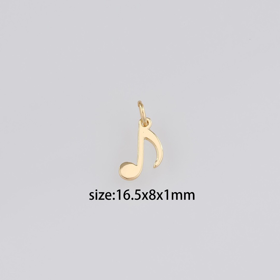 18K Gold Filled Musical Note Pendant,dainty Music Charm Earrings ...