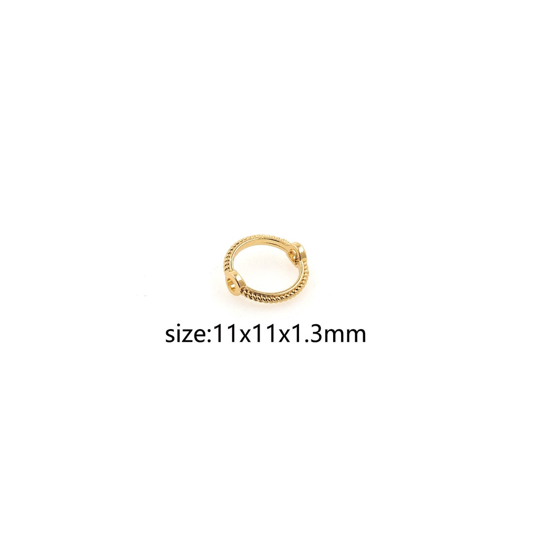 5pcs 18K Gold Filled Bead Frames,dainty Bead Circle Frames,diy Jewelry ...