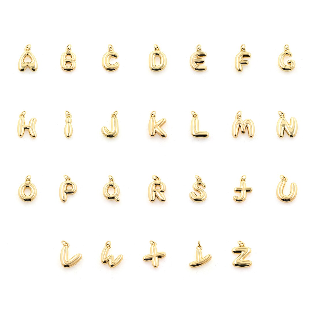 18K Gold Filled Initial Pendant,dainty Letter Charm Earrings Necklace ...