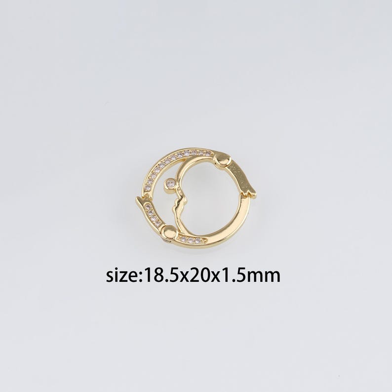 18K Gold Filled Snap Clasp,dainty Double Opening Clasp for DIY Jewelry ...