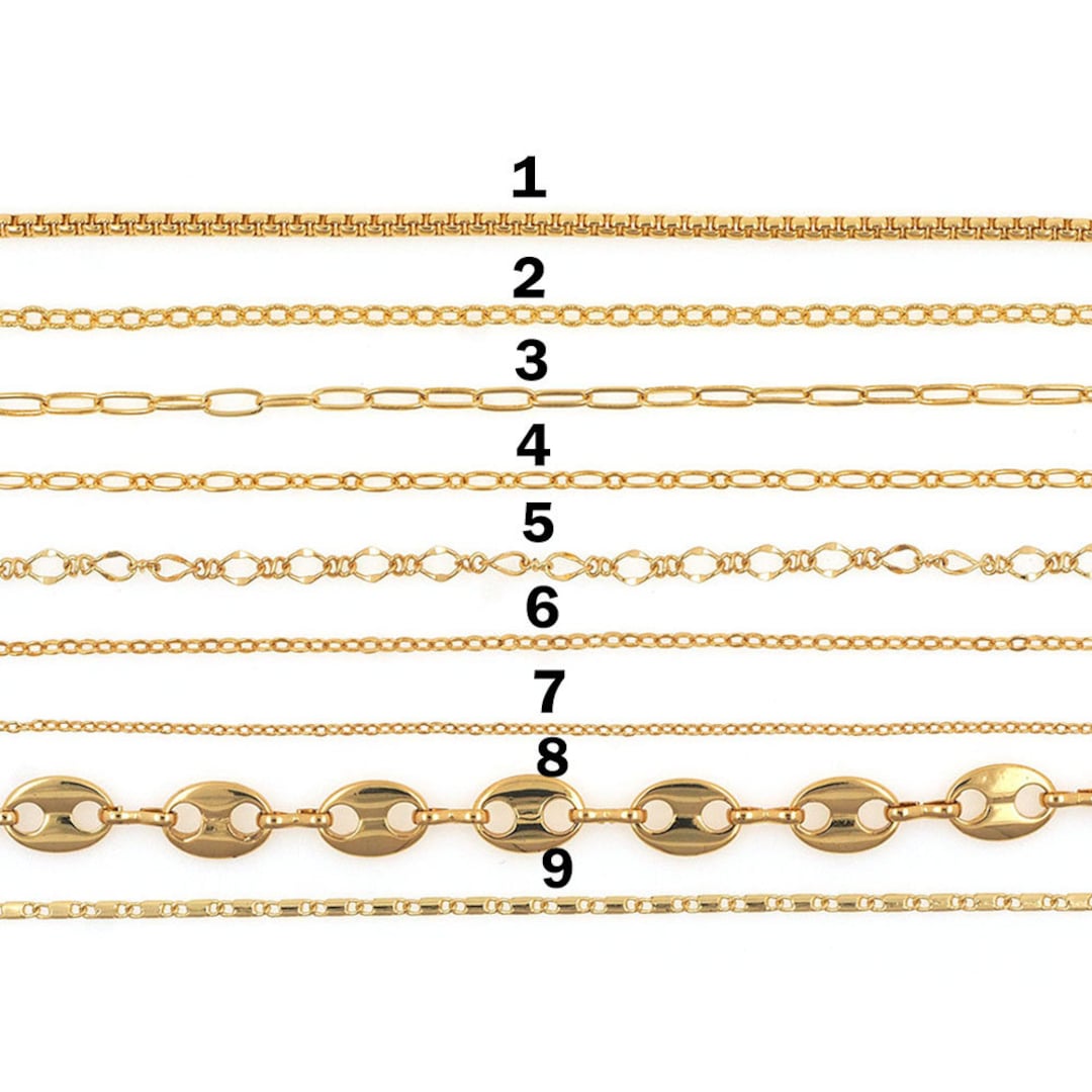 18K Gold Filled Cable Chain Necklace,dainty Thin Link Chain Necklace ...