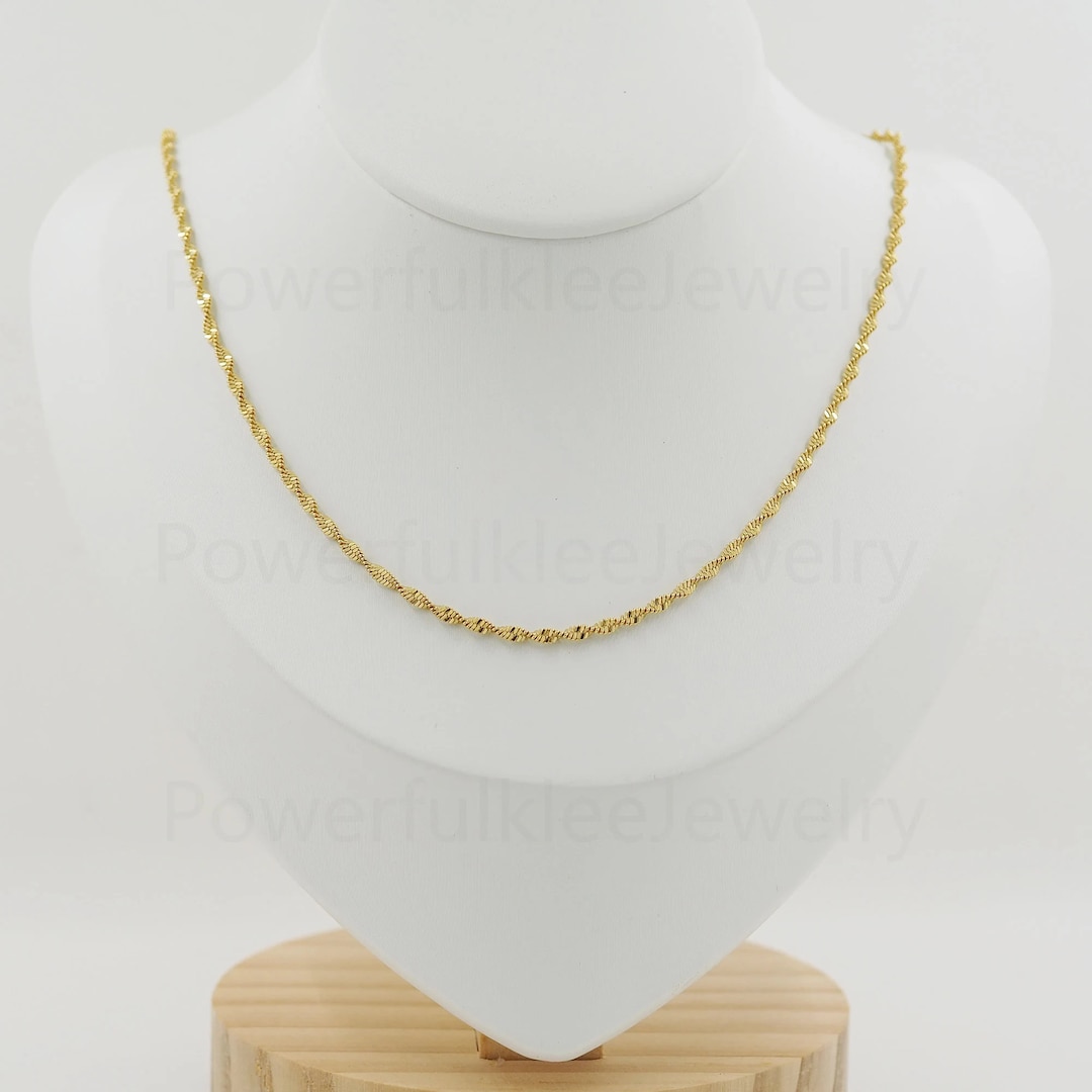18K Gold Filled Thin Link Chain Necklace,gold Thin Link Chain,thin ...