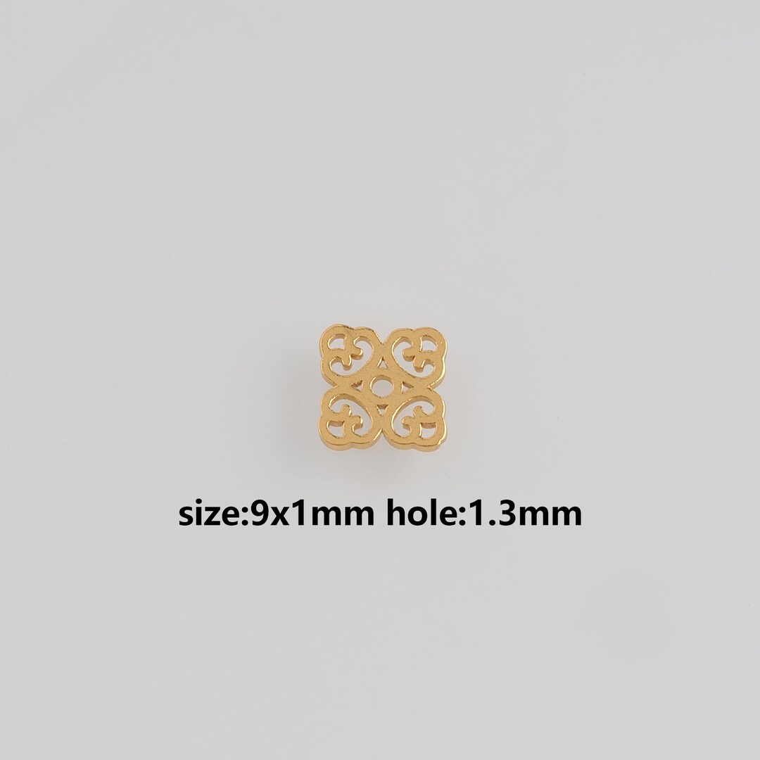 24K Gold Filled Square Spacer Beads,square Flat Spacer Beads,diy ...