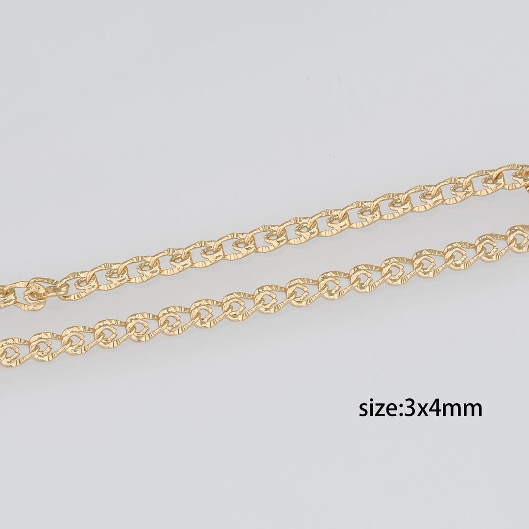 18K Gold Filled Cable Chain,minimalist Chains,gold Texture Chain ...