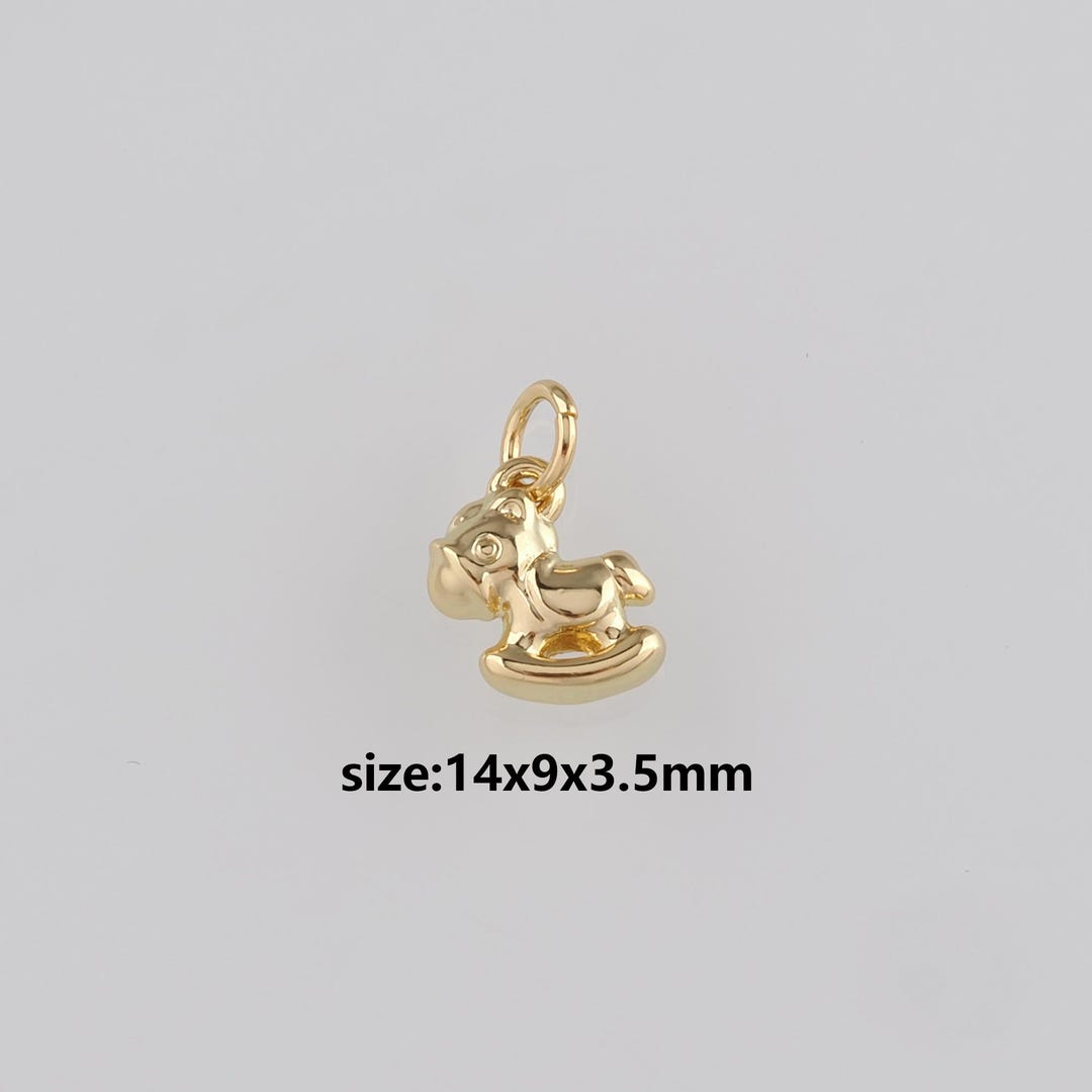 18K Gold Filled Trojan Horse Pendant,dainty Trojan Horse Charm Earrings ...