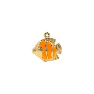 18K Gold Filled Fish Pendant,enamel Fish Charm Earrings Necklace for ...