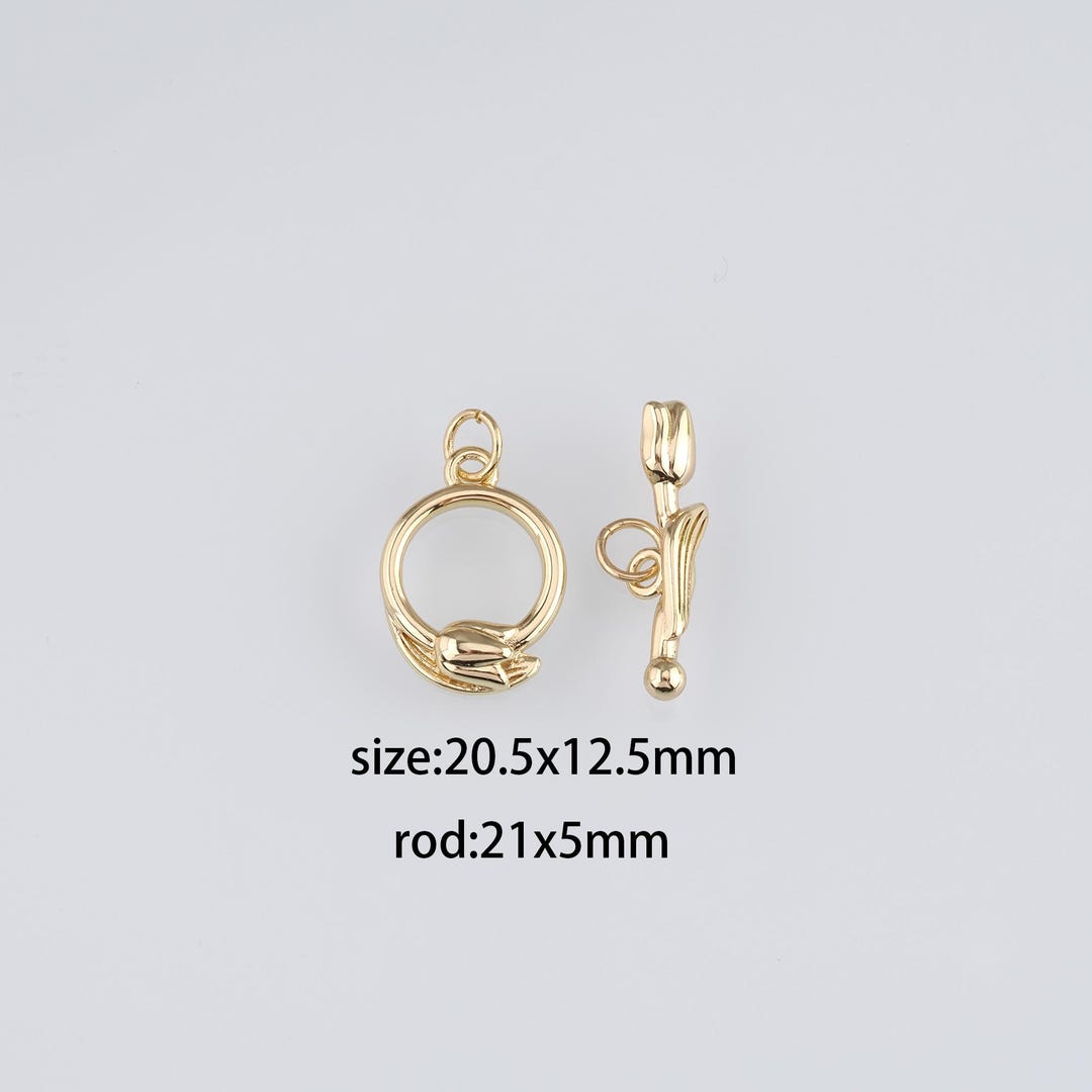 18K Gold Filled OT Clasp,tulip OT Clasp Bracelet Necklace for DIY ...