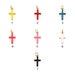 18K Gold Filled Cross Pendant,enamel Religious Charm Earrings Necklace ...