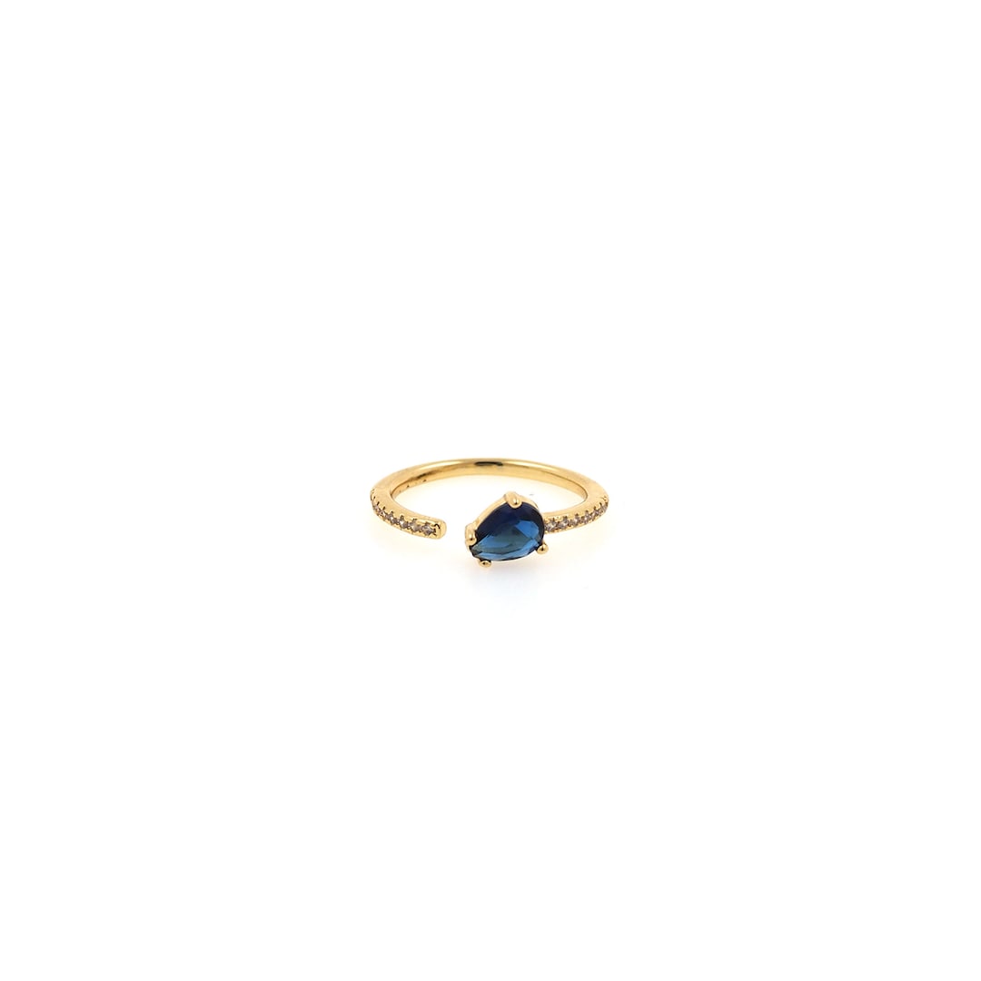18K Gold Filled Water Drop Ring,everyday Rings,minimalist Ring,open ...