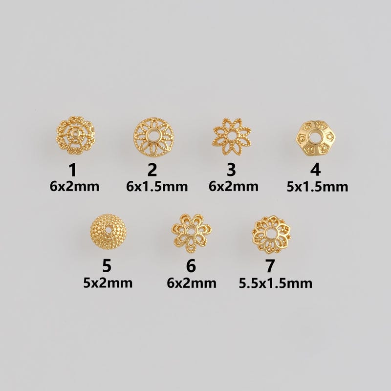 Gold Jewelry Bead Caps - Etsy