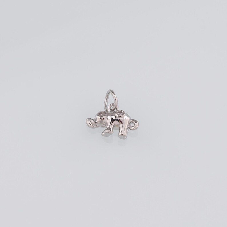 18K Gold Filled Elephant Pendant,dainty Animal Charm Earrings Necklace ...