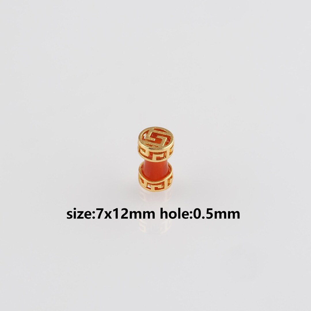 24K Gold Filled Bucket Spacer Beads,dainty Tube Spacer Beads,diy ...