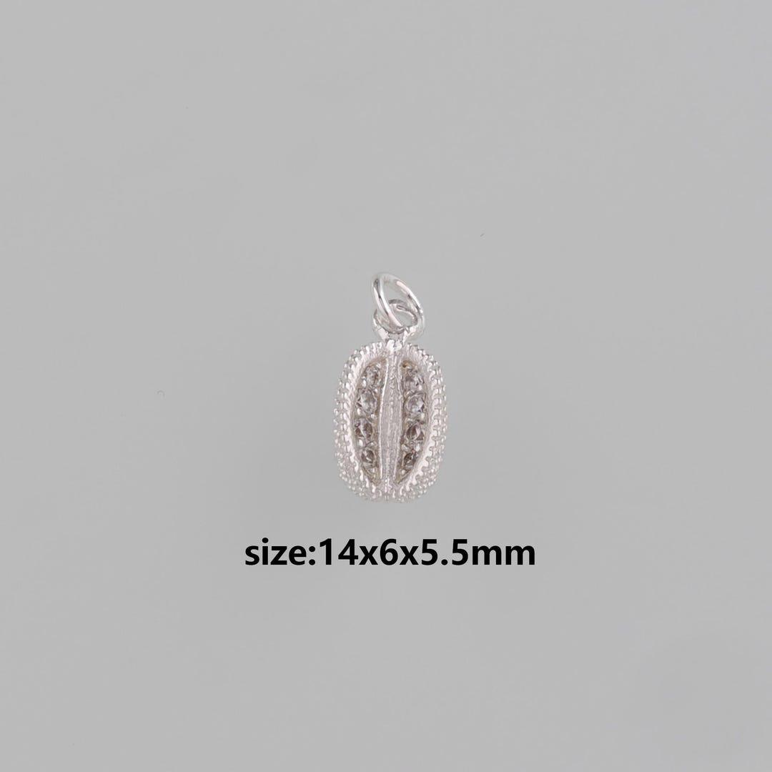 Silver Durian Pendant,cz Fruit Charm Earrings Necklace for DIY Jewelry ...