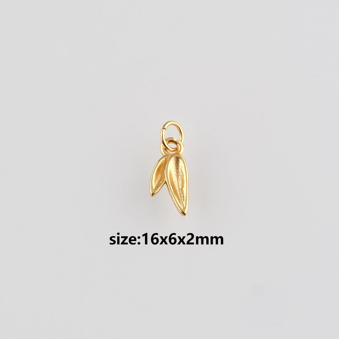 24K Gold Filled Leaf Pendant,dainty Leaf Charm Earrings Necklace for ...